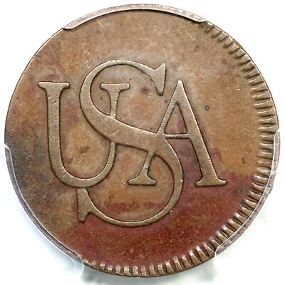 (1785) PCGS AU 50 USA Bar Cent Copper Token | eBay
