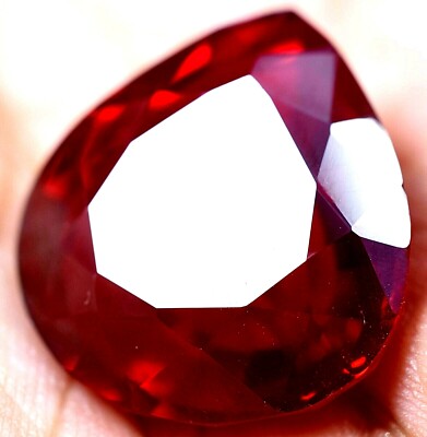 Natural 35.15 Ct Blood Red Ruby Mozambique GGL Certified Loose Gemstone ...