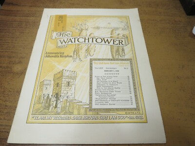 The WATCHTOWER Jehovah's Witness Journal February 1 1943 | eBay