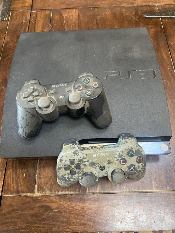 Sony PlayStation 3 Console PS3 Slim Black Bundle Controller & Cords ...