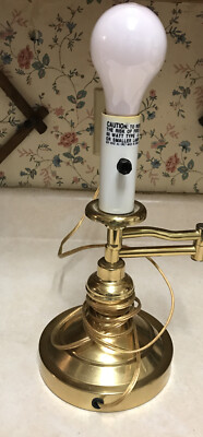 Vintage Extend Brass Electrical Cord Table Top Lamp | eBay