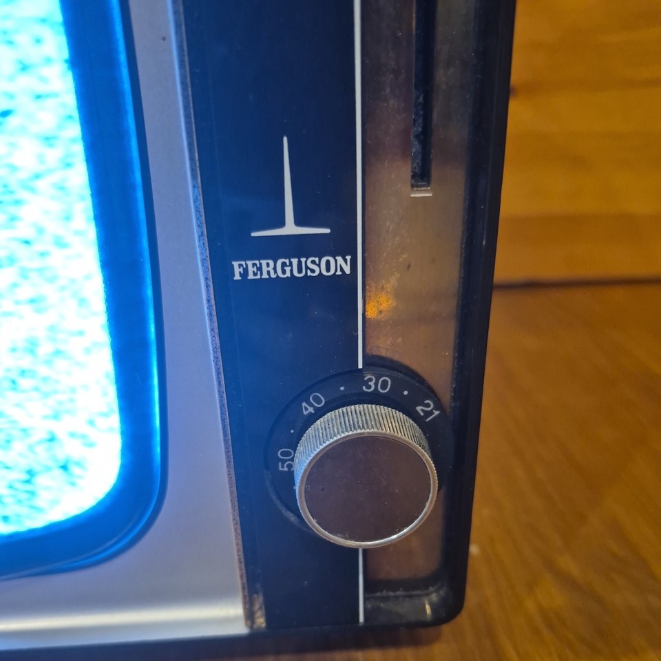 Vintage 1970s Ferguson 3845 12” Black & White Portable TV – Working ...