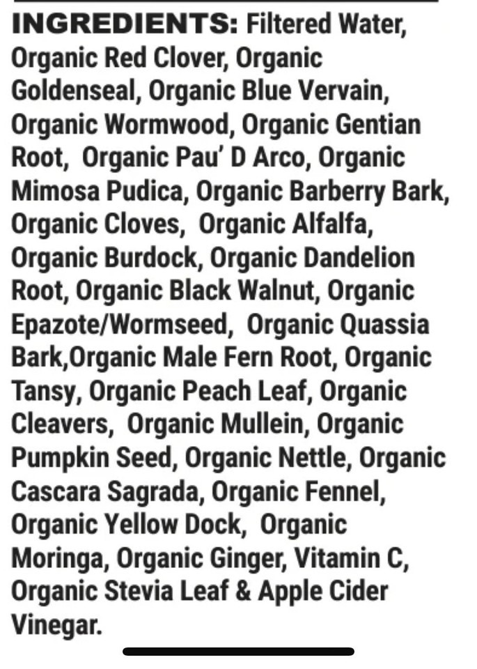 Organic BLOOD CLEANSER & PARASITE CLEANSE By Livingston Natural Herbal ...