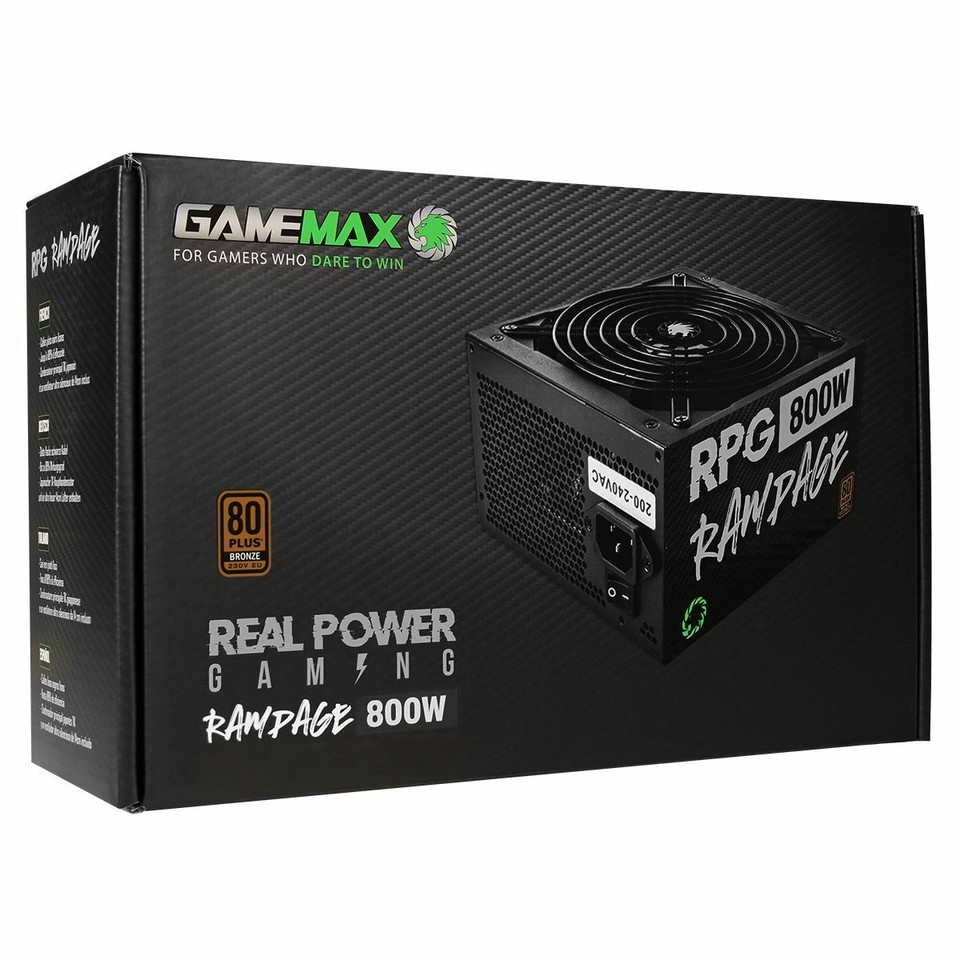 Game Max 800W RPG RAMPAGE 80+ Bronze ATX PSU Power Supply 4x PCI-E NEW ...