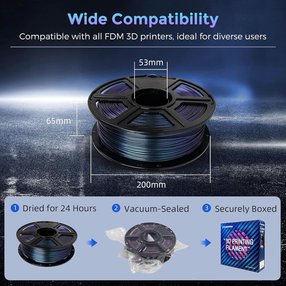 FLASHFORGE PLA 3D Printer Filament 1.75mm 1KG Burnt Titanium Color ...