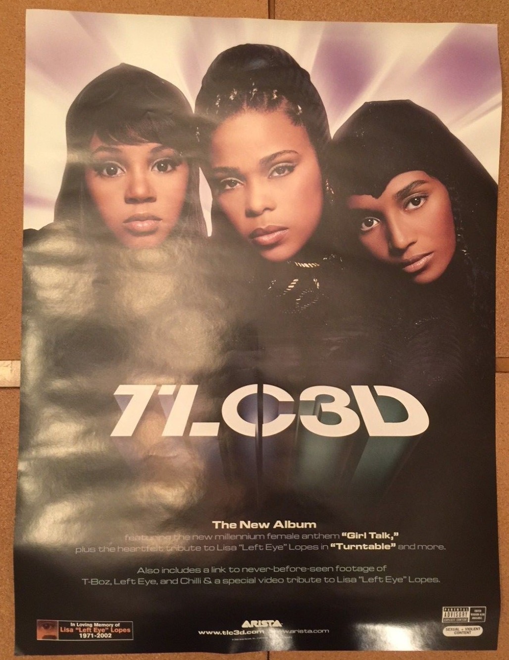 TLC 3D Ultra Rare Promo Arista Records Poster Size 18x24 | eBay