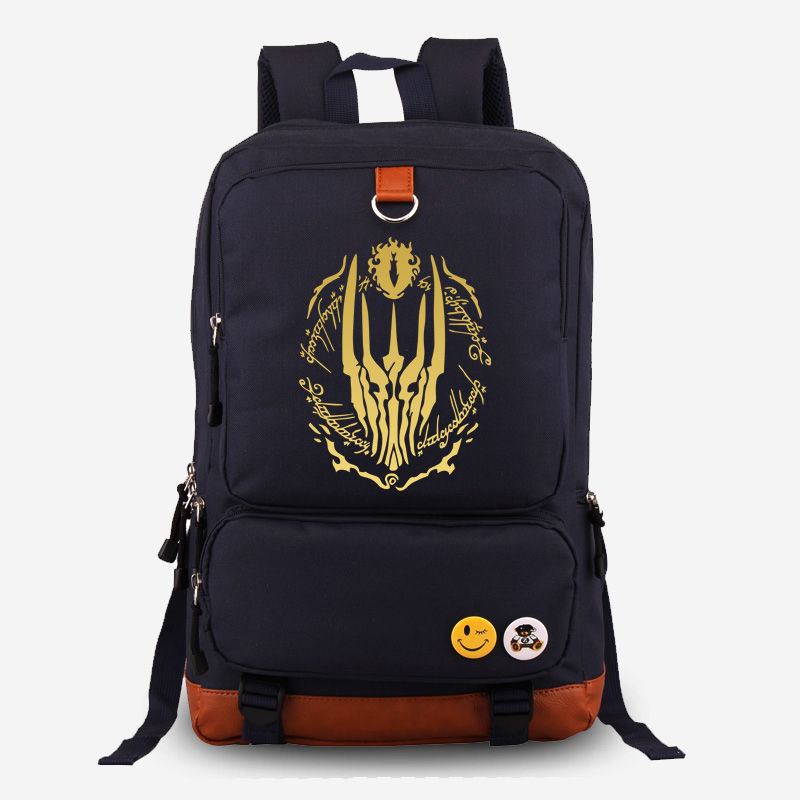 The Lord of the Rings backpack Shoulder School Messenger black Bag New ...