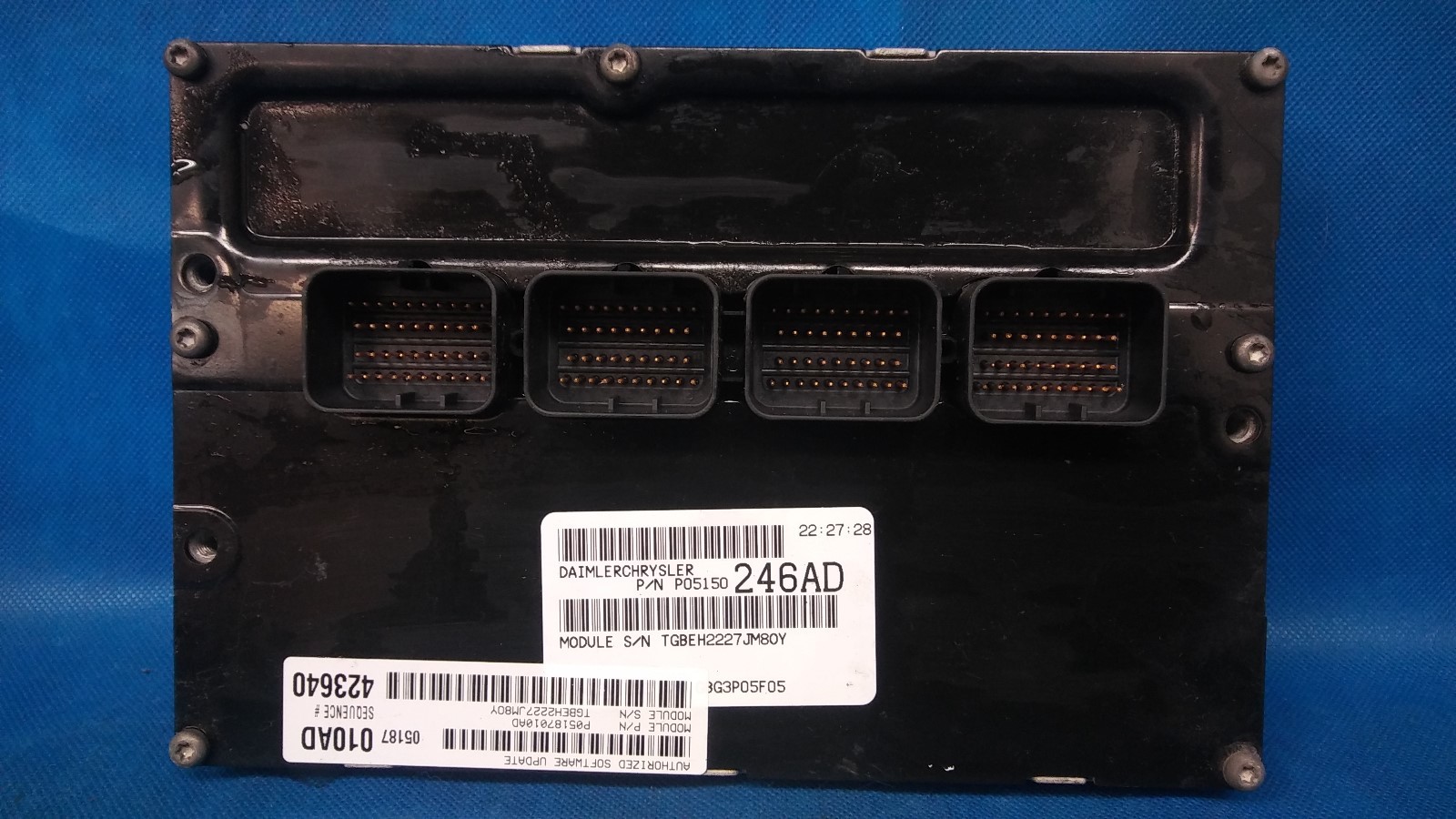 2008 Dodge Charger 2.7l ECM PCM Engine Computer Module 05187010AD for ...