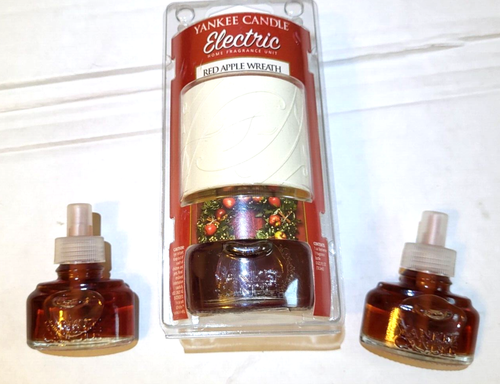 Yankee Candle Electric Home Fragrance Plug-in Unit Red Apple Wreath + 2 ...