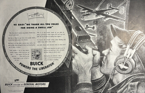 1944 Buick Powers Liberator WW 2 GM Swell Job War Bonds Gunner VTG ...