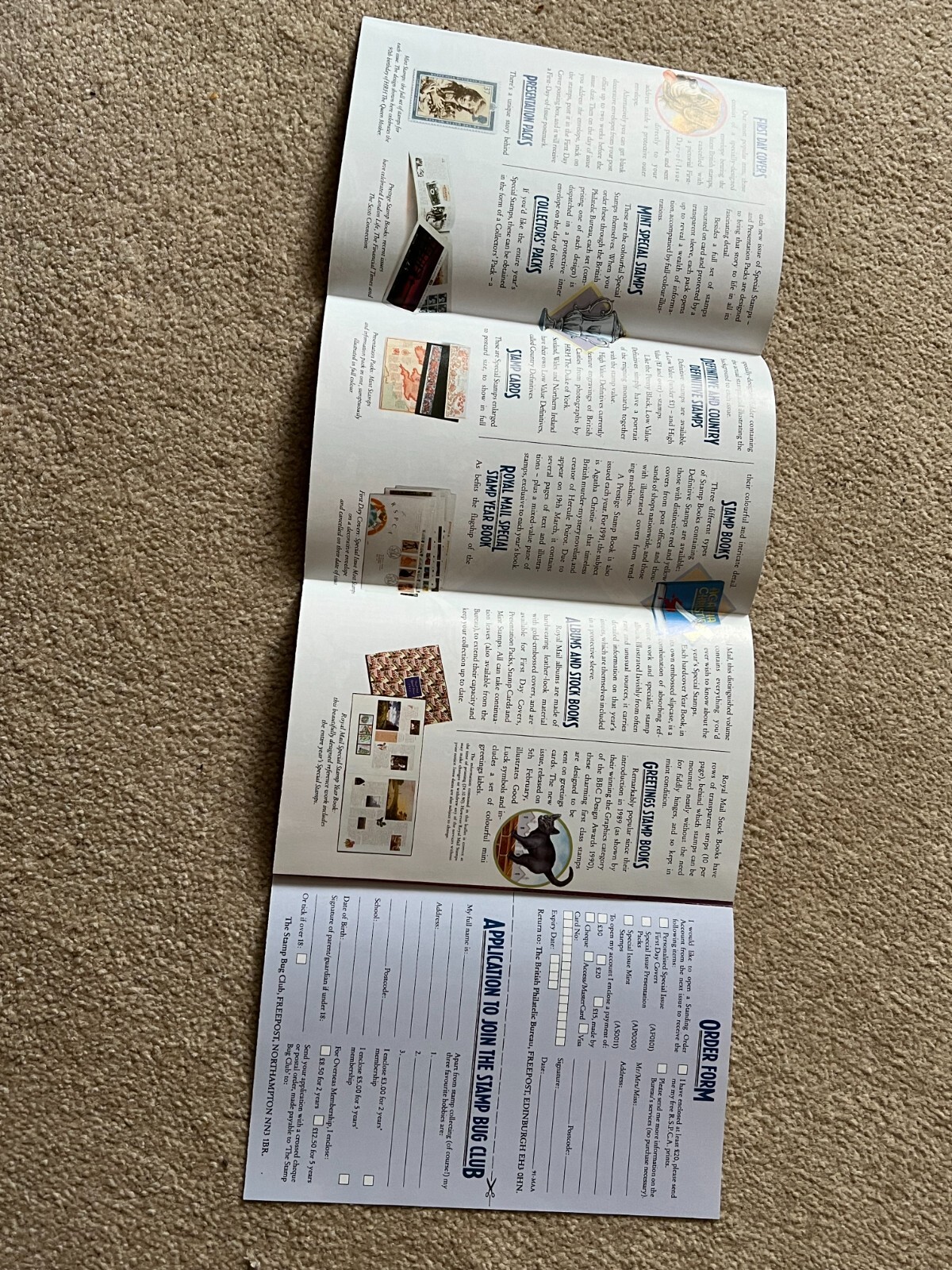 1991 Stamp Bug fold-out leaflet. Your Guide | Grelly UK