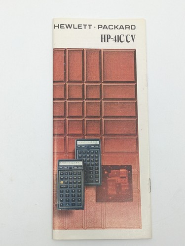 Vintage 1981 Hewlett-Packard HP-41C CV Color Product Brochure Very ...