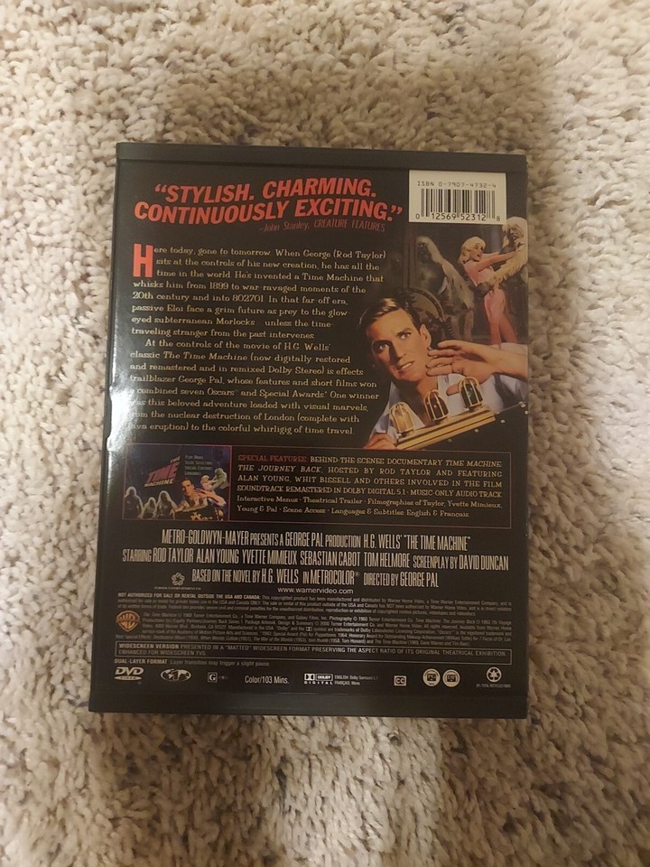 The Time Machine DVD Pre-Owned Open Box Never Watched Sat On Bookshelf ...