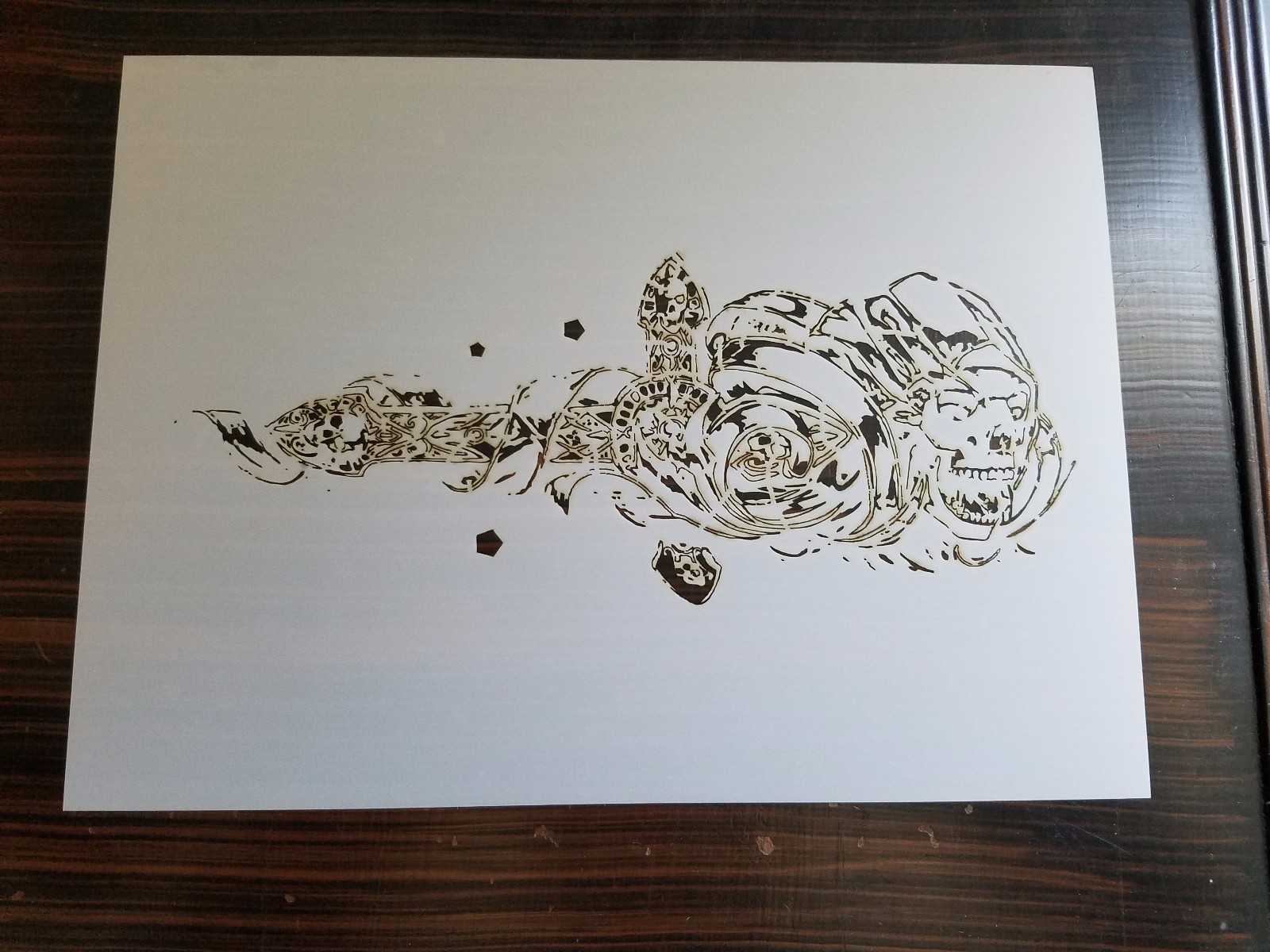 EURO 8 STAGE MULTILAYER STEP BY STEP AIRBRUSH SKULL STENCIL TEMPLATE ...