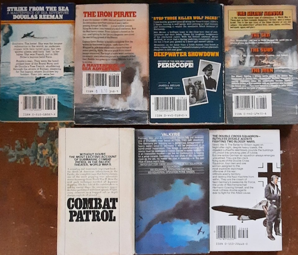 Lot Of 7 Vintage Military Paperback Books - See Description For Titles ...