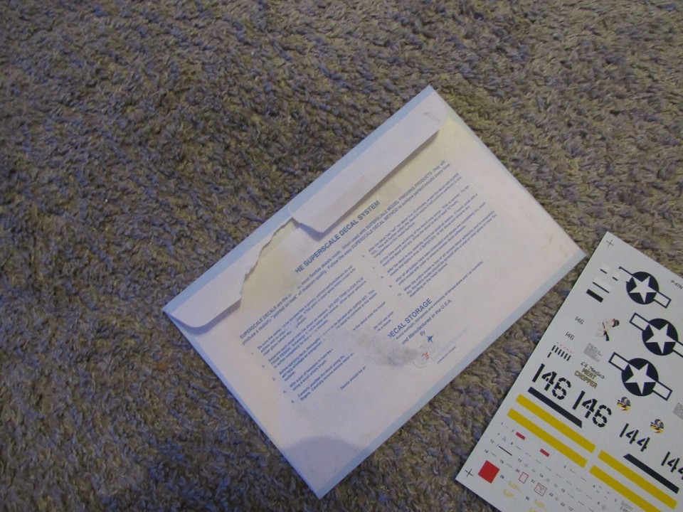 Super Scale International Airplane Model decals, 48-613,P-47N ...