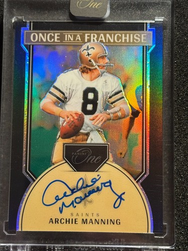 2024 Panini One 1/1 Archie Manning Once In A Franchise Autograph Black ...