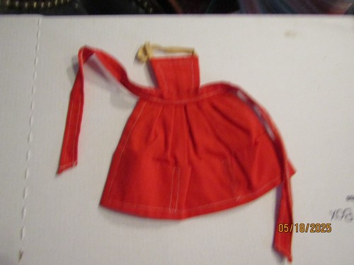 Vintage OEM Mattel Barbie Doll Red Apron with Pockets Straps & Tag ...