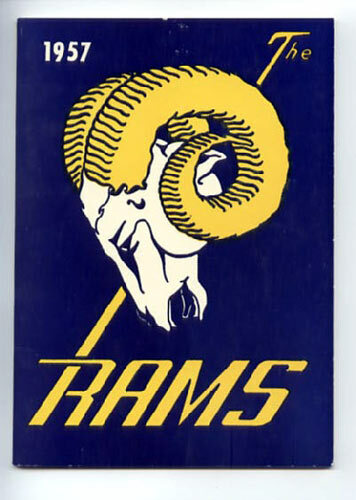 Los Angeles Rams RARE 1957 Media Guide Tank Younger NFL Football ...