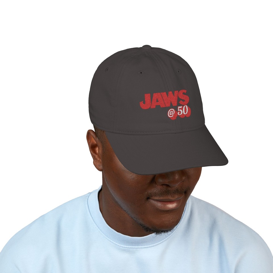 Vintage JAWS @50 Embroidered Organic Baseball Cap, Movie Lover Gift ...