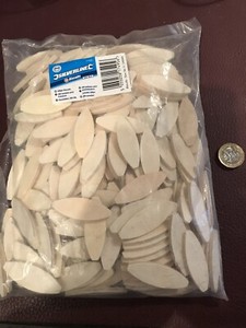 1000 LAMELLO WOOD BISCUITS SIZE 0, 47mm x 16mm JOINERY Silverline ...