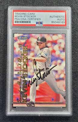 1999 KEVIN STOCKER Signed Fleer Baseball Card-Phillies-TAMPA BAY RAYS ...