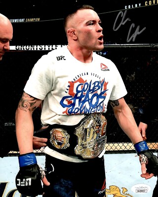 Colby Covington autographed signed 8x10 photo UFC JSA Witness Usman ...