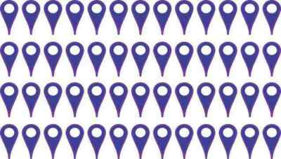 .25in x .5in Blue Map Pointers Car Truck Vehicle Bumper Decal | eBay