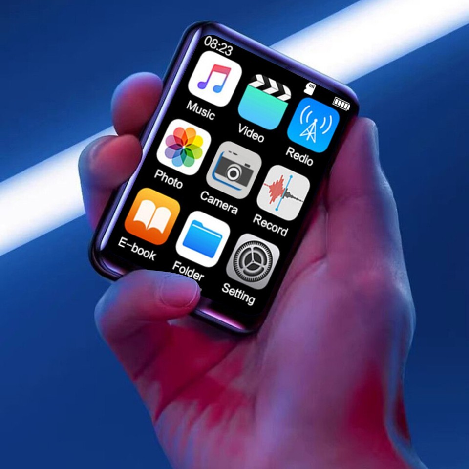 MP4 Player Portable MP4 Player Bluetooth-Compatible 5.3 Full Touch MP4 ...