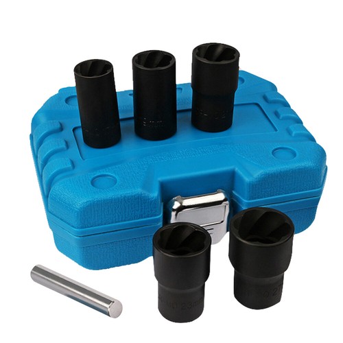 6pcs Lug Nut Remover Kit Broken Nuts Removal Tool Set Broken Nut Bolt ...