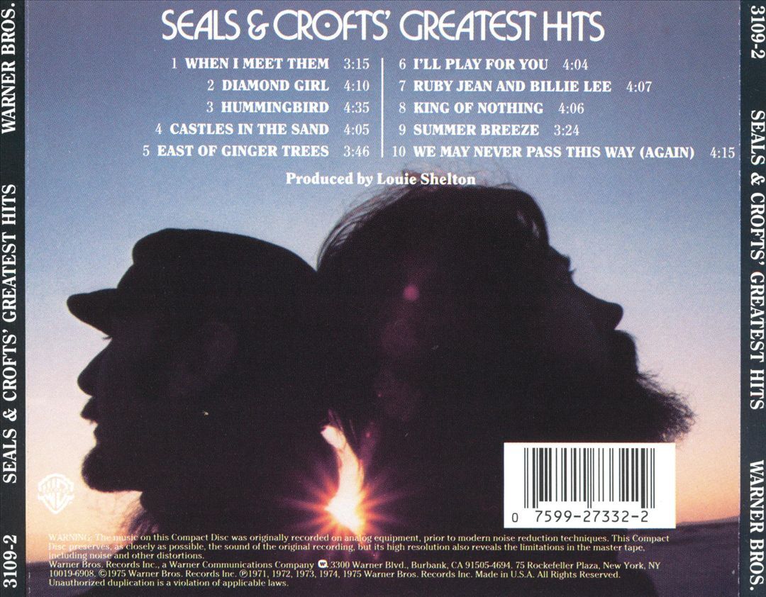 SEALS & CROFTS - GREATEST HITS NEW CD 75992733229| eBay