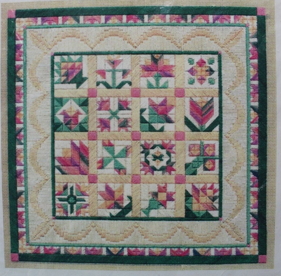Laura J Perin Design Flower Sampler Needlepoint Pattern American Quilt ...
