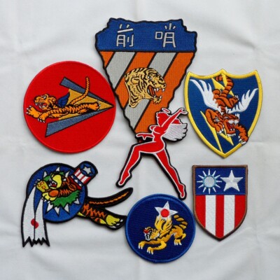 7 Types WWII China US American Volunteer Groups Flying Tigers Patch ...