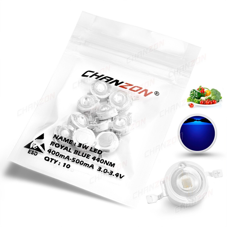 3W High Power Smd Led Chip 3 Watt Royal Blue Infrared Rgb Light ...