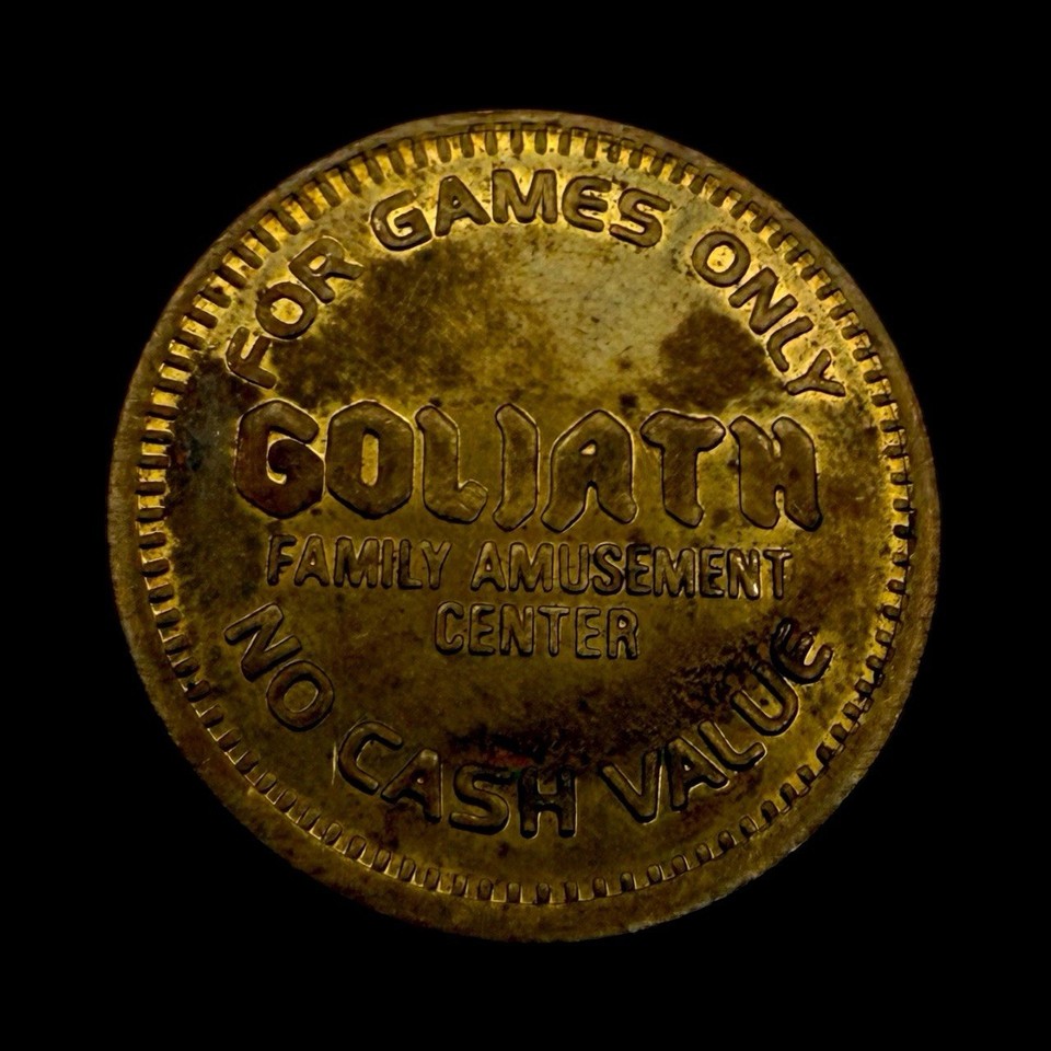 Vintage Arcade Goliath Family Amusement Center Token Promenade Mall ...