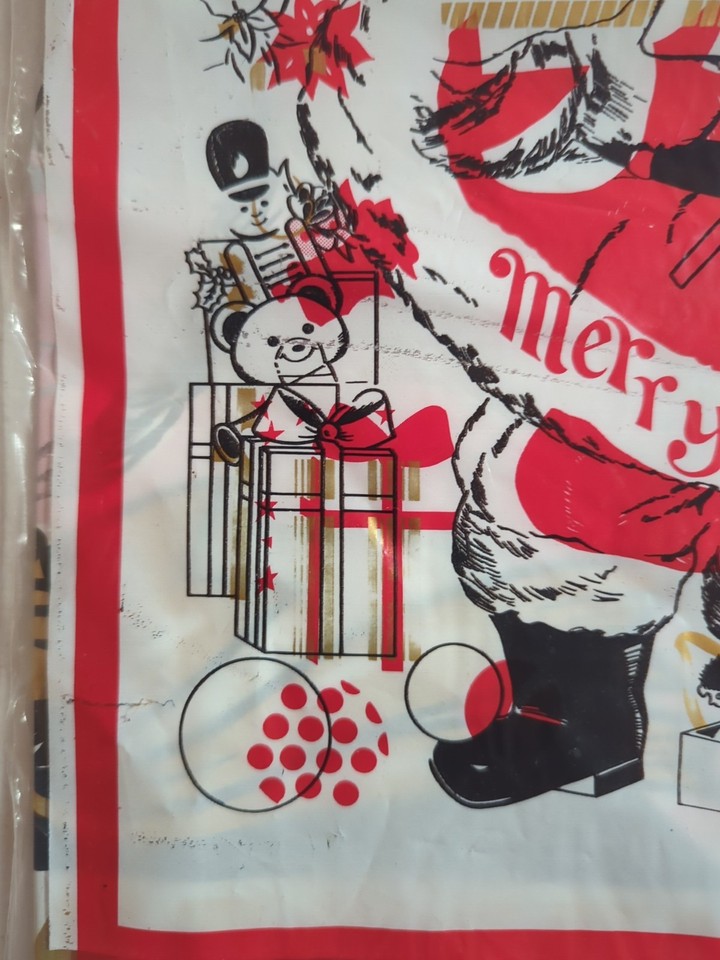 Vintage Plastic Santa Claus Front Door Cover Christmas Decoration 30 x ...