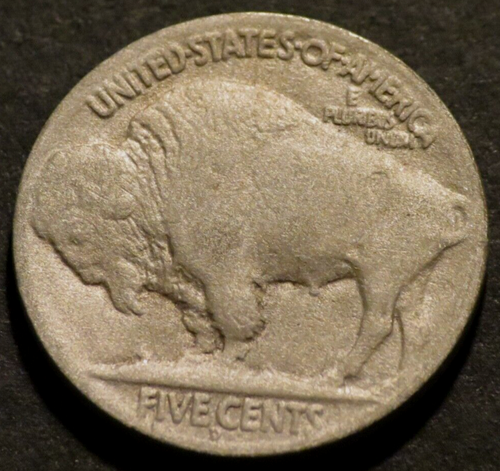 1917 D Buffalo Nickel Semi-Key Date Horn Details Holo-Restored Five 5c ...