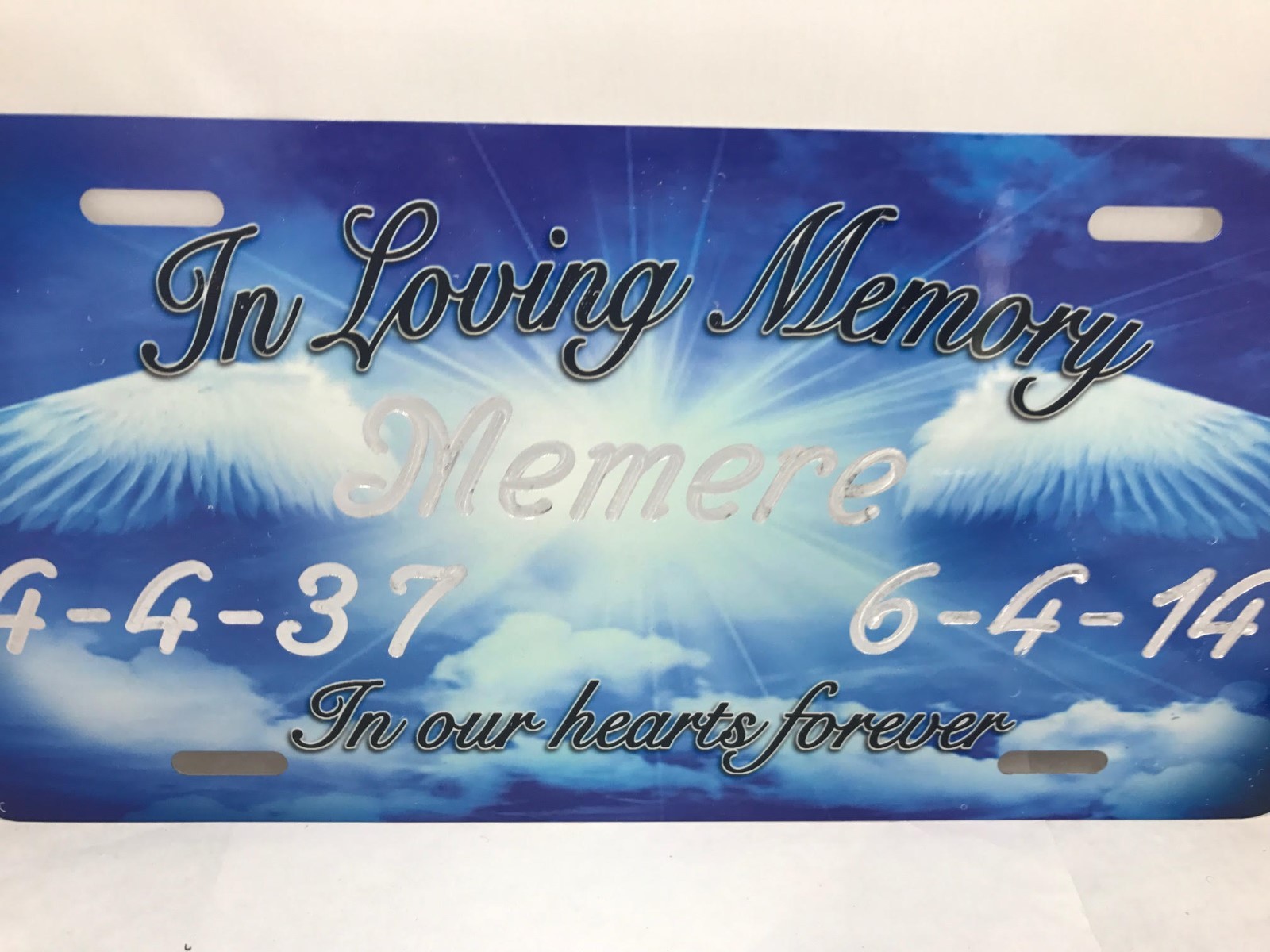 R.I.P License Vanity Plate Engrave Rest In Peace Auto Tag RIP ...