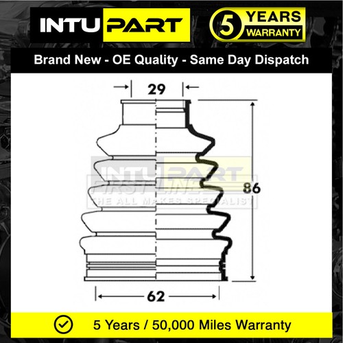 Fits Audi A5 A8 VW Transporter IntuPart Front Rear Inner Outer CV Joint ...