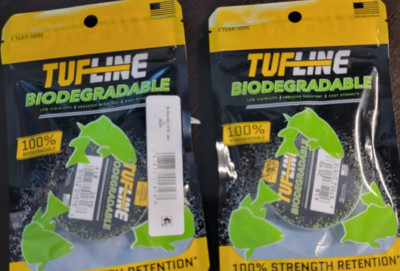TUFLINE Clear Biodegradable Monofilament Leader Spool 25 Yard Fishing ...