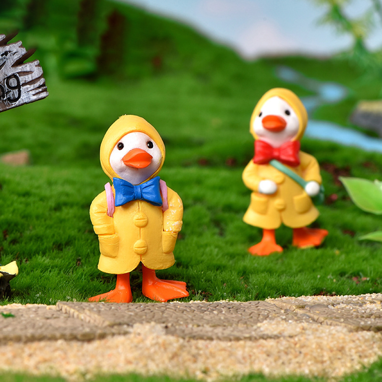 4pcs/set Ducks Miniature Artificial Diy Fine Lovely Little Ducks ...