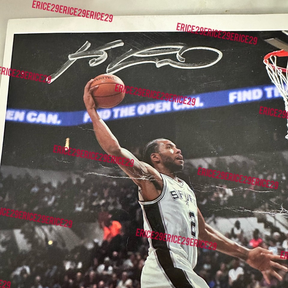 KAWHI LEONARD San Antonio Spurs Signed Autograph 8.5” x 11” Photograph ...
