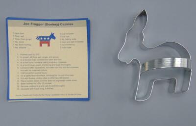 Donkey Democratic Party Joe Frogger Cookies Recipe and Cookie Cutter | eBay