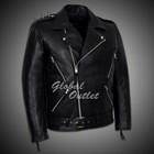 Men’s Rocker Style Black Leather Jacket with Metal Spikes Jacket | eBay