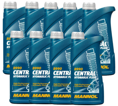 9x1 Liter MANNOL 8990 Central Hydraulic Fluid Hydrauliköl Servoöl CHF ...