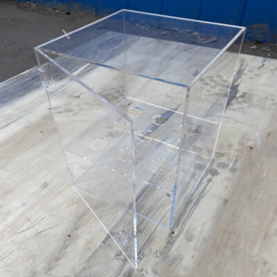 9 Holes Acrylic Ice Cream Cone Display Cabinet Transpate Show Case ...