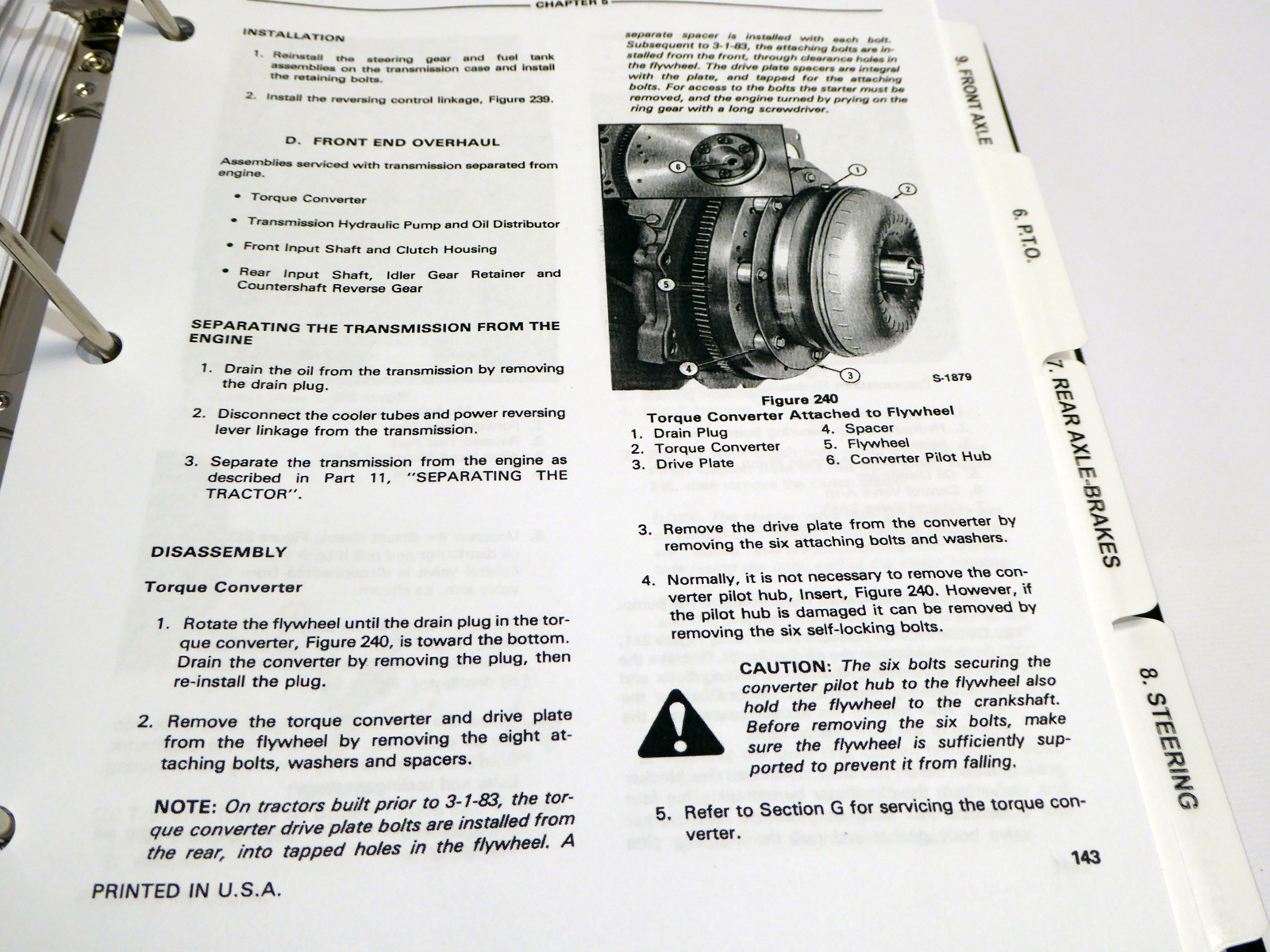 Ford 230A,340A,445,530A,540A,545 Tractor Service Manual Repair Shop ...