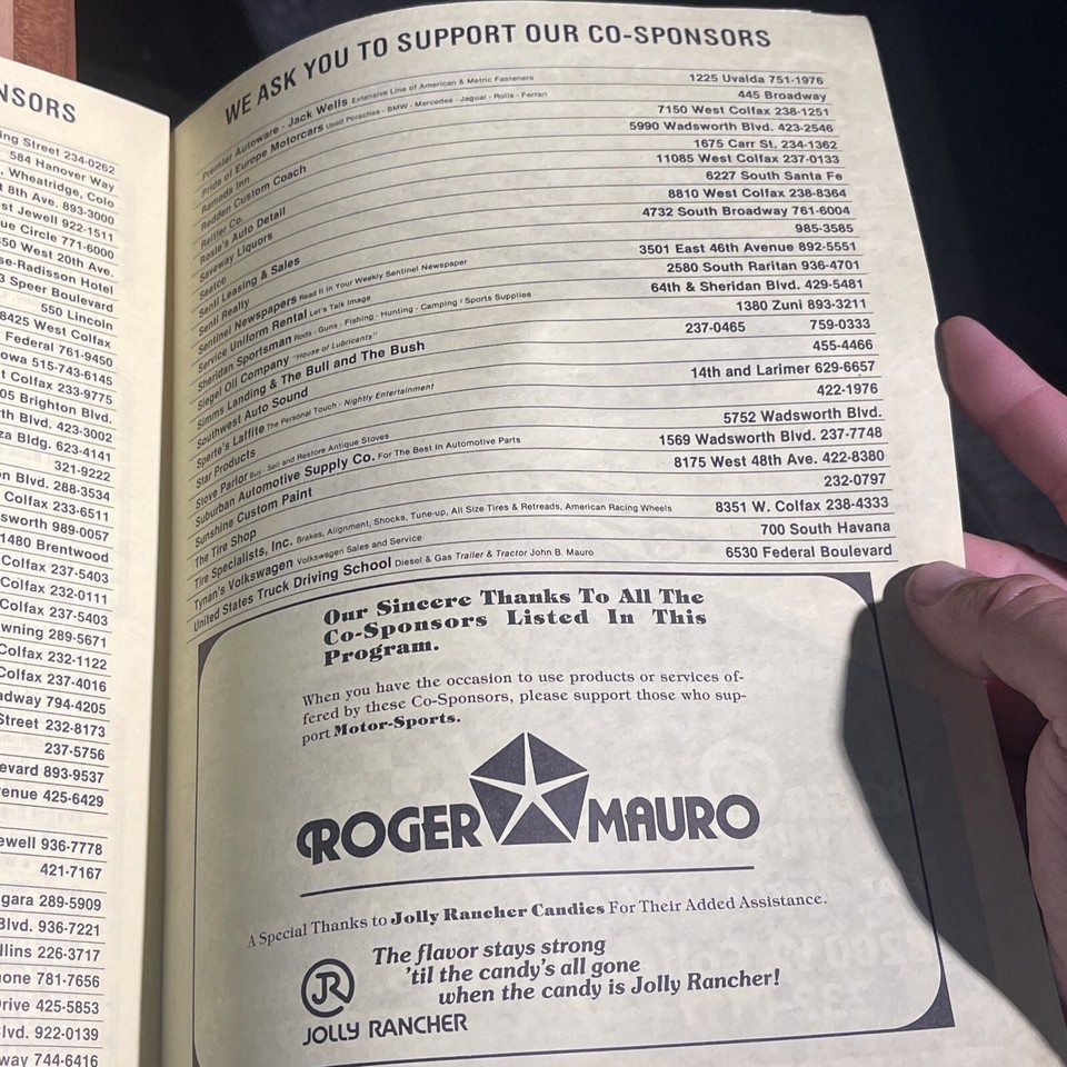 Vintage Colorado National Speedway USAC Midget Race Program | eBay