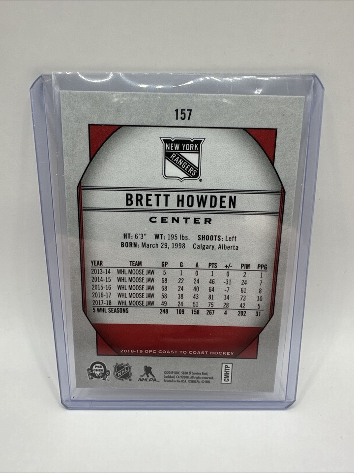 2018 O-Pee-Chee Coast to Canadian Tire Rookies Brett Howden SSP #157 ...