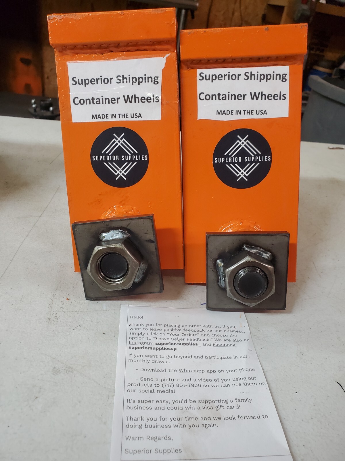 Superior Shipping Container Axels, Spindle Kit Only, No Hubs (1 Set ...